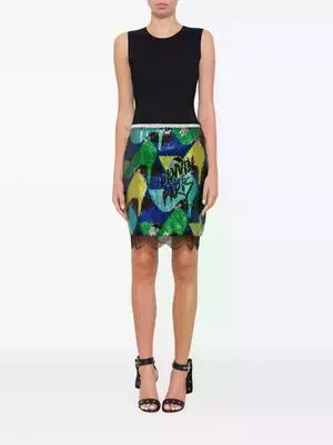 LANVIN Sequin-embellished Printed Skirt