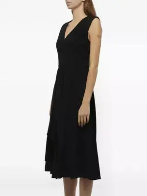 Alexander McQueen Asymmetrical Hem V-neck Dress