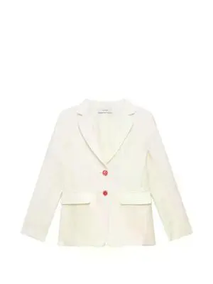 Malìparmi Jacquard Linen-blend Jacket - Neutrals