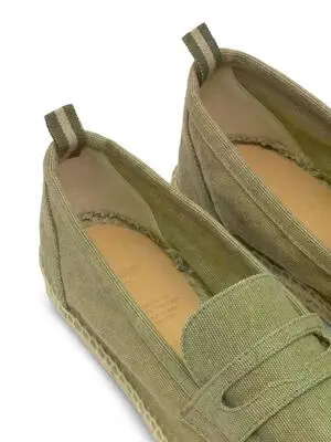 CastaÑer Canvas Penny-slot Espadrilles - Green