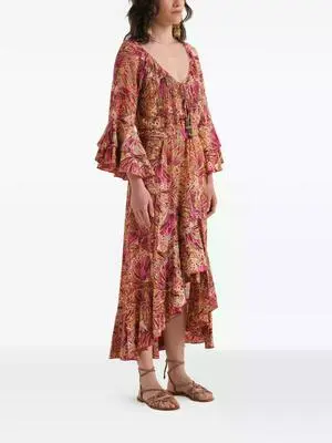 Malìparmi Tiered Butterfly Print Dress
