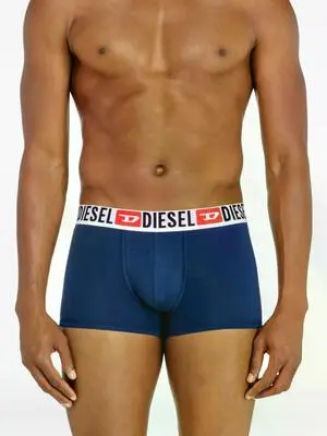 DIESEL® Logo-waistband Cotton Boxers - Blue