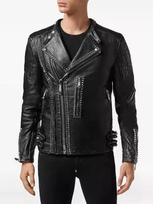 Philipp Plein Stud-embellished Biker Jacket