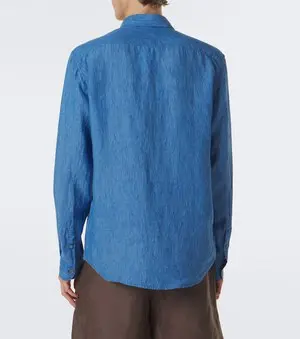 Sunspel Linen Shirt - Blue