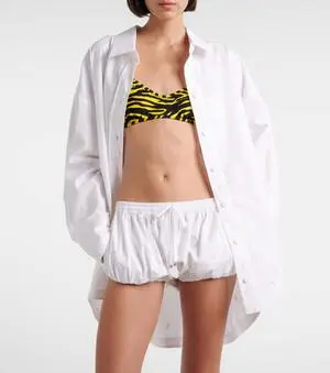 Attico Embroidered Cotton Shorts
