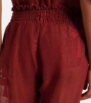 Johanna Ortiz Embroidered Mesh Balloon Trousers