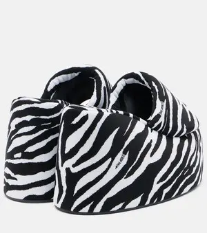 Attico Zebra-print Platform Slides