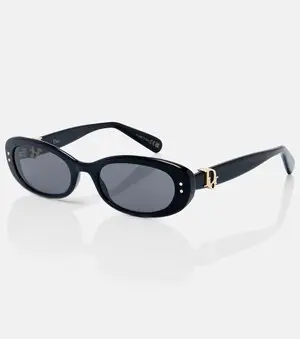 Dior Oblique B1i Oval Sunglasses - Black