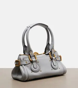 Chloé Paddington Small Leather Shoulder Bag - Grey