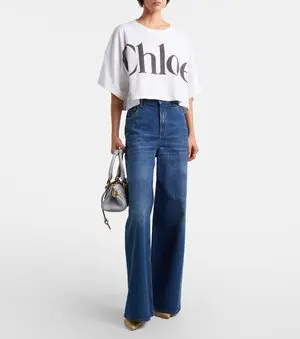 Chloé Paddington Small Leather Shoulder Bag - Grey