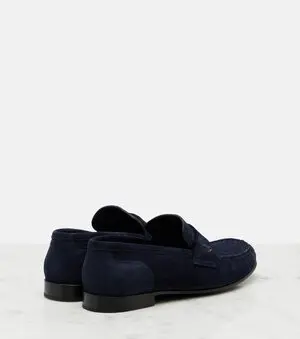 JIMMY CHOO Ellis Suede Loafers - Blue
