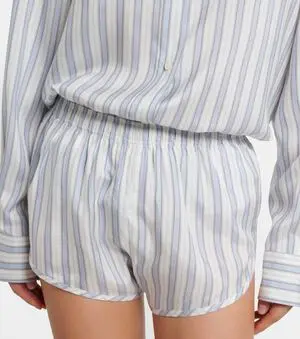 Gucci Interlocking G Silk Jacquard Shorts - Blue