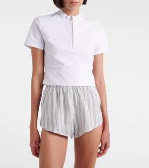 Gucci Interlocking G Silk Jacquard Shorts - Blue
