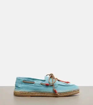 AQUAZZURA Seafarer Beaded Suede Espadrilles