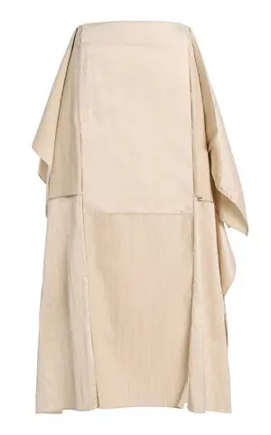 NICCOLO PASQUALETTI Ruffled Midi Skirt - Neutral