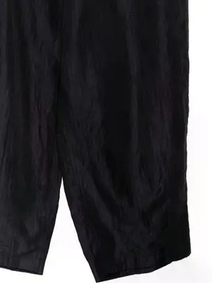 Comme Des Garçons Pinstripe Crinkled Finish Trousers