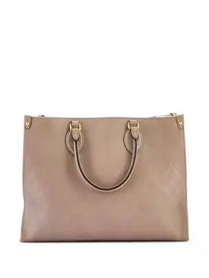 LOUIS VUITTON Louis Vuitton Monogram Empreinte Giant Onthego MM Tote Bag Neutrals