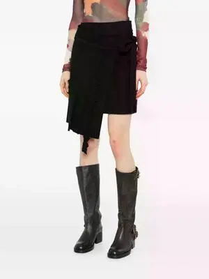 OPEN YY Pleated Wrapped Mini Skirt