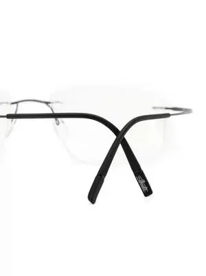 SILHOUETTE Rimless Rectangle Eyeglasses - Silver