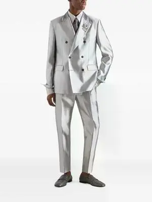 Dolce & Gabbana Sicilia Light Double-breasted Silk Shantung Jacket