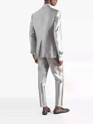 Dolce & Gabbana Sicilia Light Double-breasted Silk Shantung Jacket