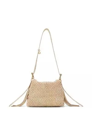 Maje Fringed Crochet-knit Mini Bag