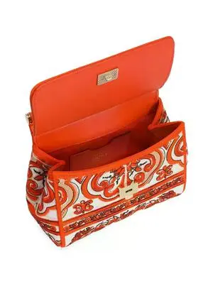 Dolce & Gabbana Small Sicily Handbag With Majolica Embroidery - Orange