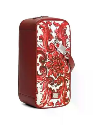 Dolce & Gabbana Majolica-print Lock Canvas Handbag