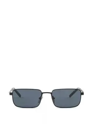 Prada Rectangular Metal Sunglasses With Embossed Logo - Black