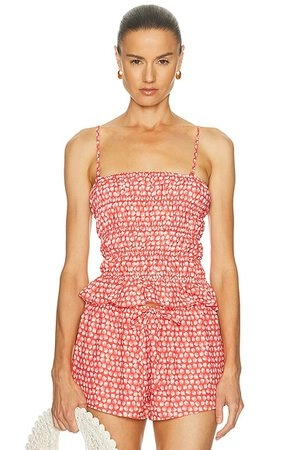 Solid & Striped Frill Camis Tanks For Women