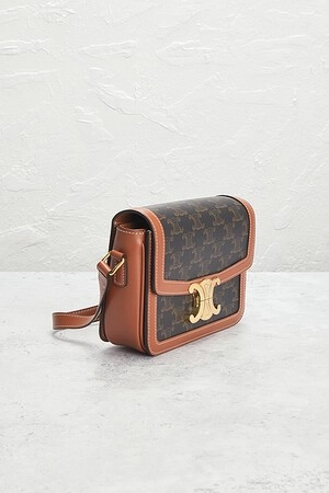 Celine Triomphe Teen Claude Shoulder Bag - Brown