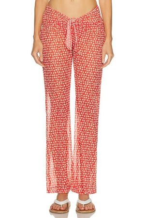 Solid & Striped The Dolly Pant Printed Mesh Wide Leg Trousers - Shell Print