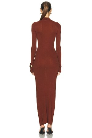 SAME Metallic Shimmer Mockneck Dress