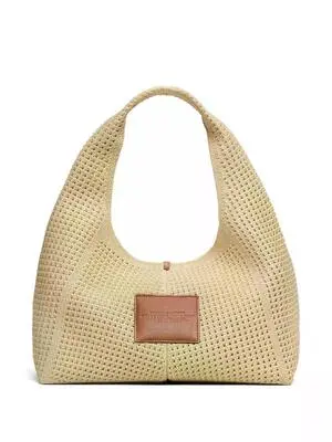 Marc Jacobs Crochet-knit Shoulder Bag With Lurex - Neutrals