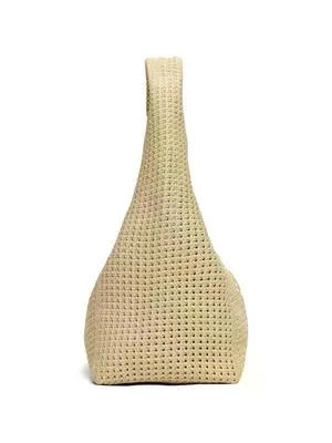 Marc Jacobs Crochet-knit Shoulder Bag With Lurex - Neutrals