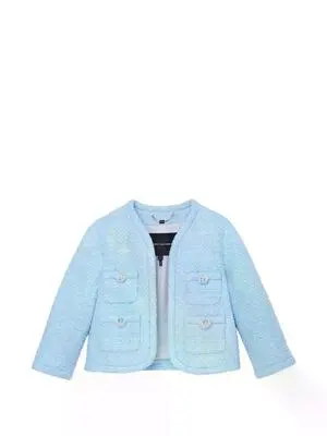 Marc Jacobs Pop J Tweed Cropped Jacket - Blue