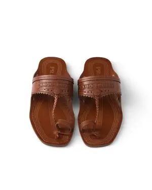Prada Limited Edition Kolhapuri Leather Sandals