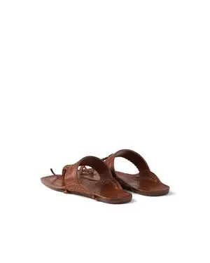 Prada Limited Edition Kolhapuri Leather Sandals