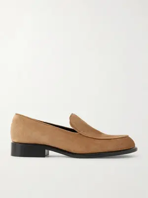 Khaite Miles Suede Loafers - Brown