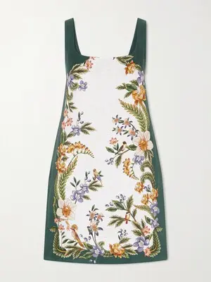 Farm Rio Floral-print Linen Mini Dress - Multi