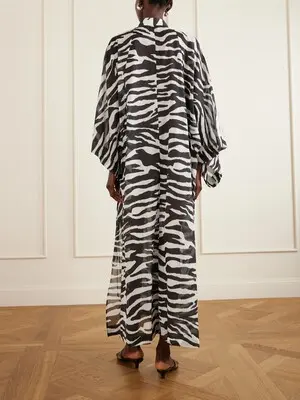 Attico Zebra-print Cotton Kaftan
