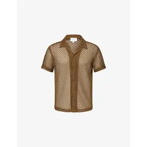 RAITH Marcos Open-knit Cotton Shirt - Brown