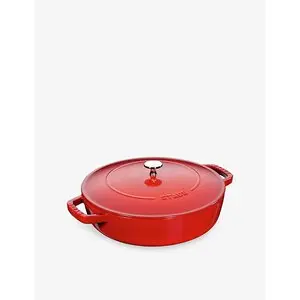 STAUB Braiser Cast-iron Sauté Pan - Cherry