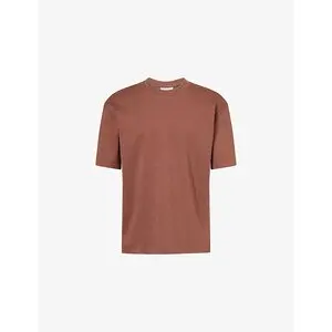 Oas Ovi Embroidered Cotton T-shirt - Brown