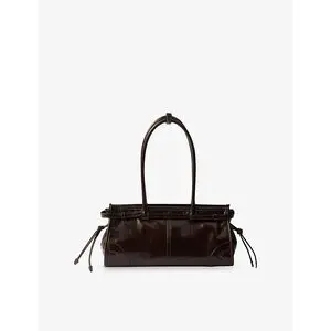 Prada Bonnie Medium Leather Handbag - Brown