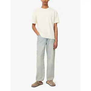 RAITH Tomas Textured Woven T-shirt - Ecru