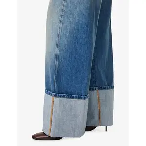 Givenchy Wide-leg Turn-up Denim Jeans - Medium Blue