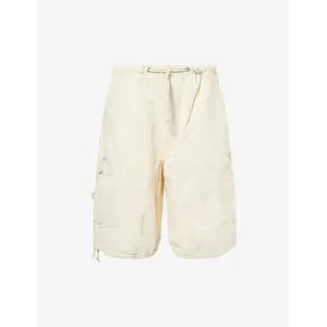 JADED LONDON Cargo Cotton Shorts - Ecru