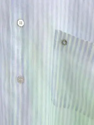 Stefano Ricci Striped Band-collar Shirt