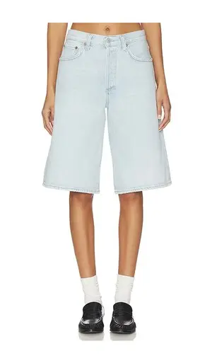 AGOLDE Ramona Bermuda Shorts In Light Wash - Blue